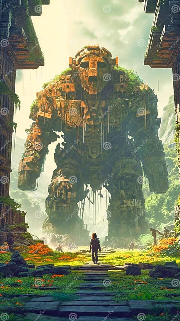 A Massive Construct of Clockwork Gears and Machine, Generative AI Stock ...