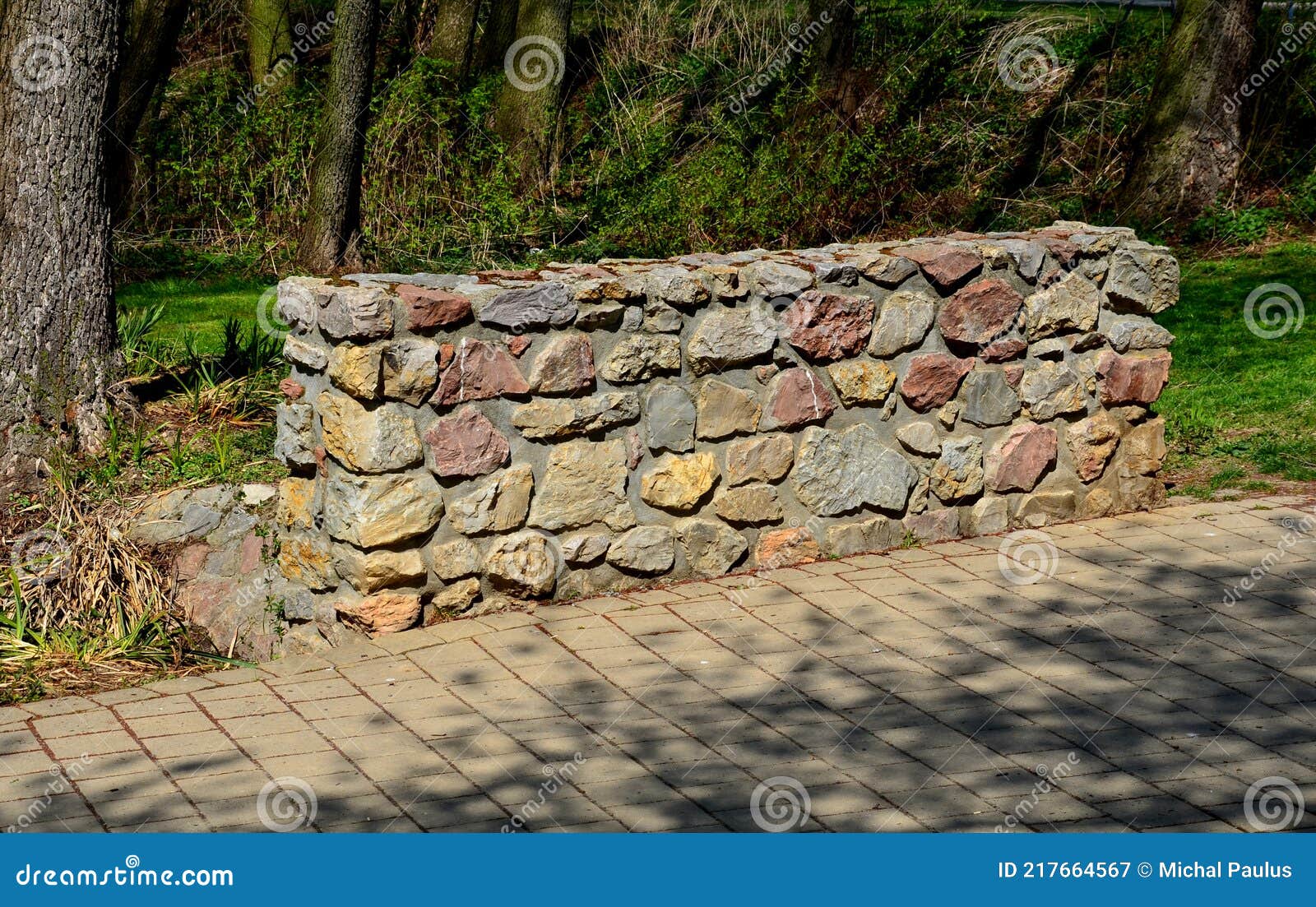 Massive Construction of a Small Bridge Over a Stream Where There is ...