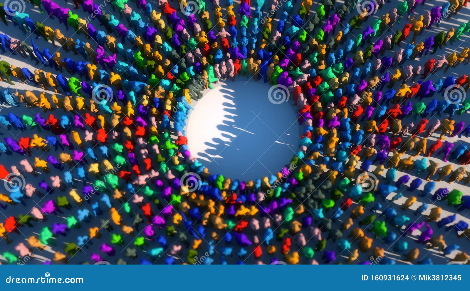 Massive crowd low people stock illustration. Illustration of protest ...