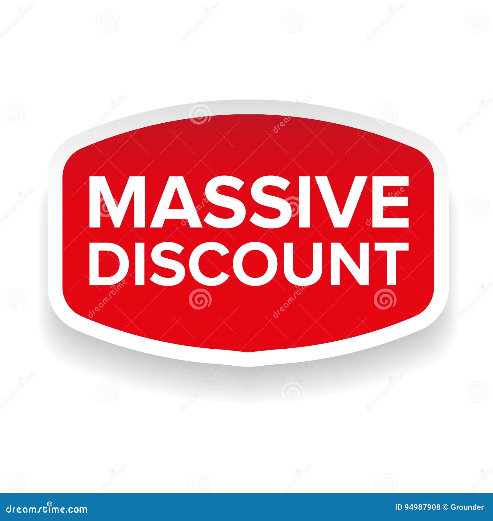 Massive Discount sticker stock vector. Illustration of template - 94987908