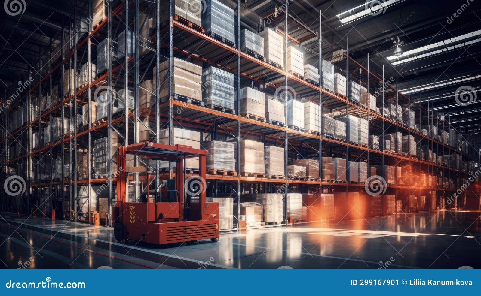 A Massive Distribution Warehouse Designed in a Modern Style, the ...