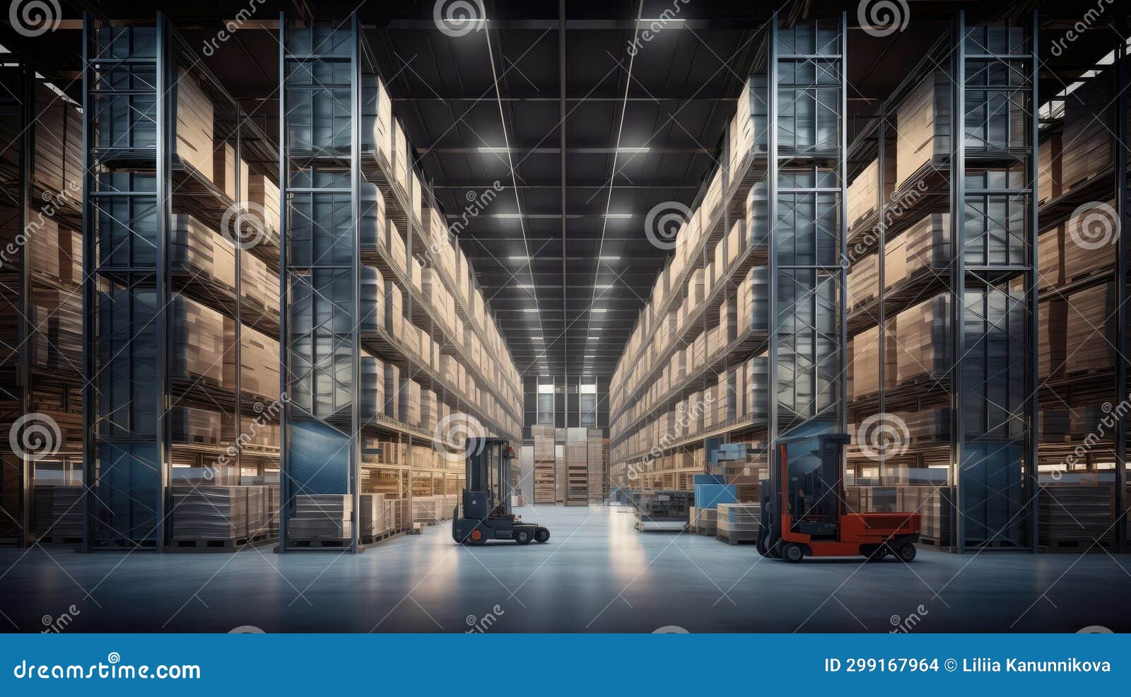 A Massive Distribution Warehouse Designed in a Modern Style, the ...