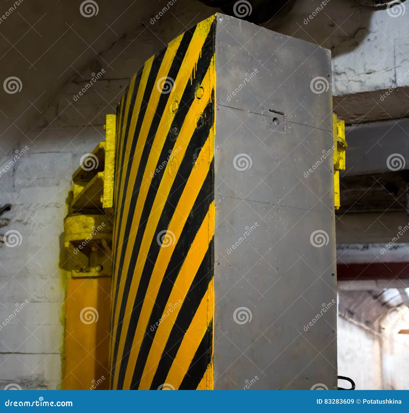 Massive Door Protective Gate Tunnel Underground Military Facility Stock ...