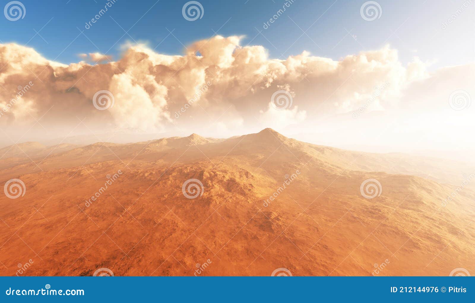 Massive Dust Storm Sweeping Across Surface of Mars Stock Illustration ... Massive Dust Storm Sweeping Across Surface of Mars Stock Illustration ...