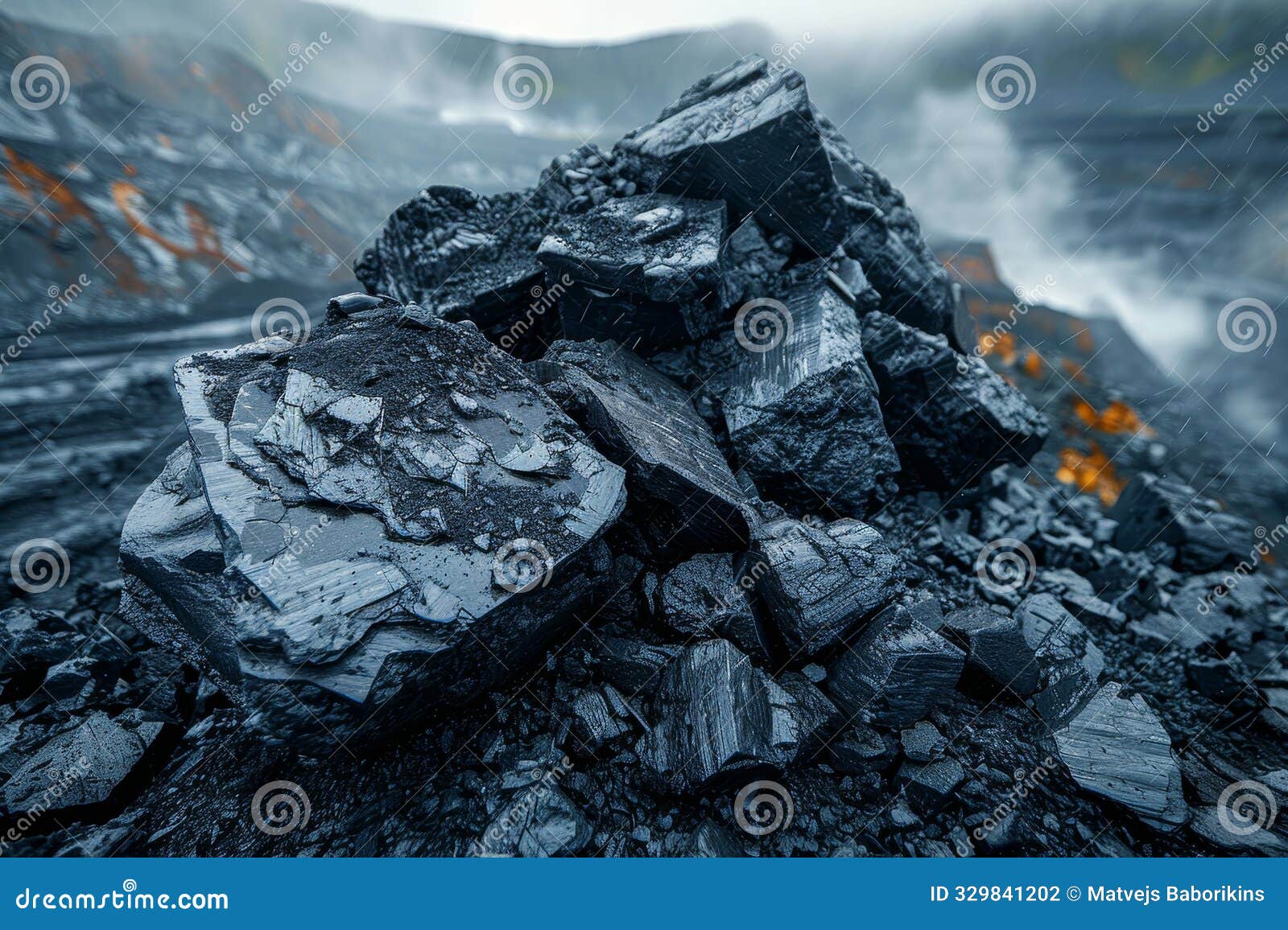 Massive Excavator Loading Rocks Into Heavy Mining Dump Truck In Open ...