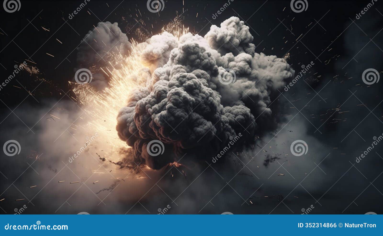 Massive Explosion: a Dramatic Visual Depiction of an Intense Blast ...