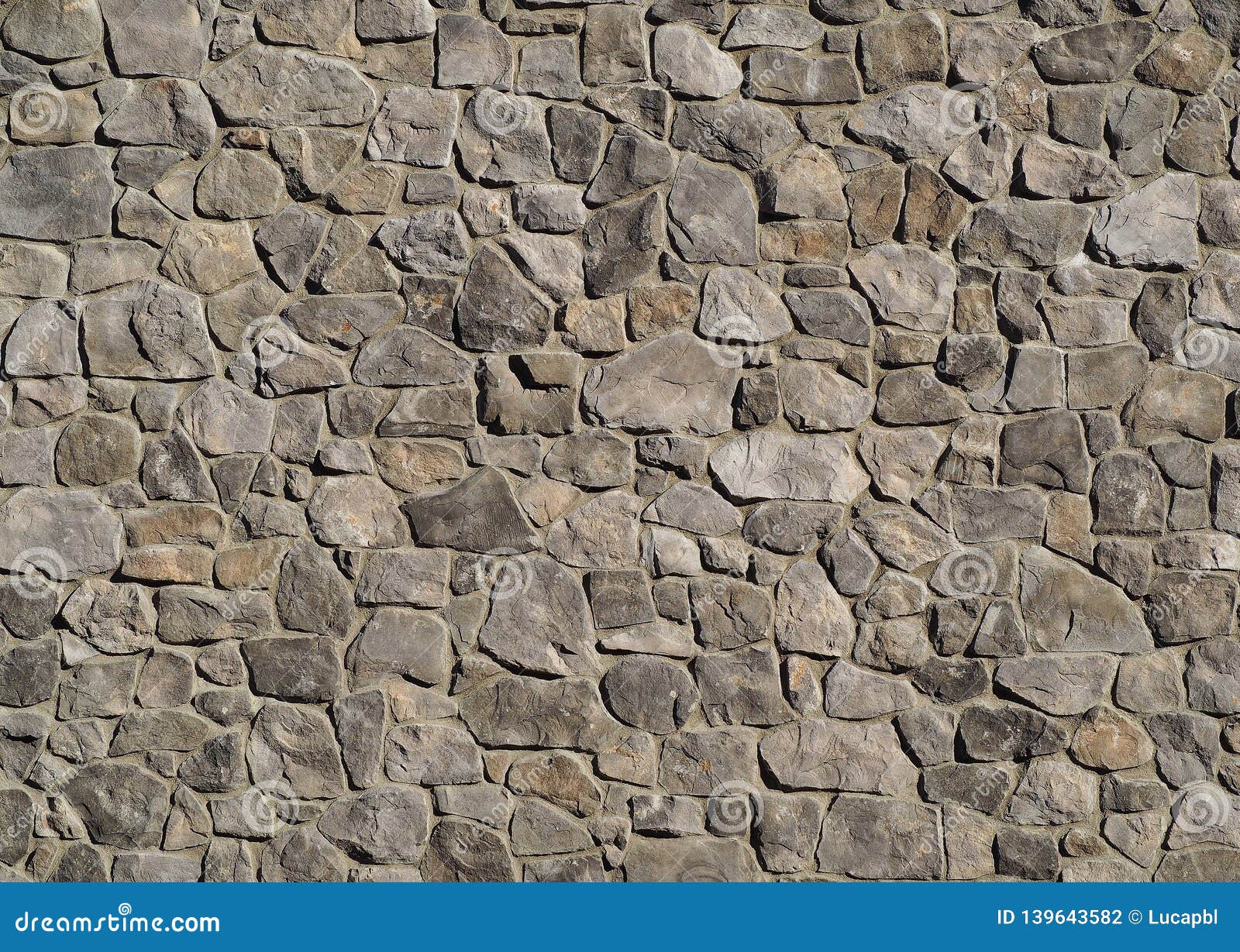 Massive Exterior Wall Cladding Made of Gray Natural Stones with ...