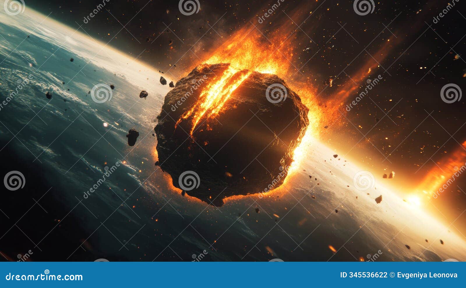 Massive Fiery Asteroid Hurtles through Space on Collision Course with ...
