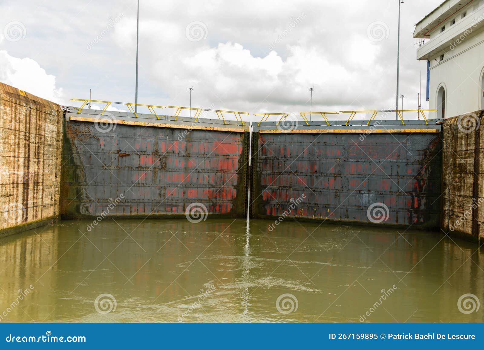 Massive Gate Inside the Miraflores Locks on the Panama Canal Stock ...