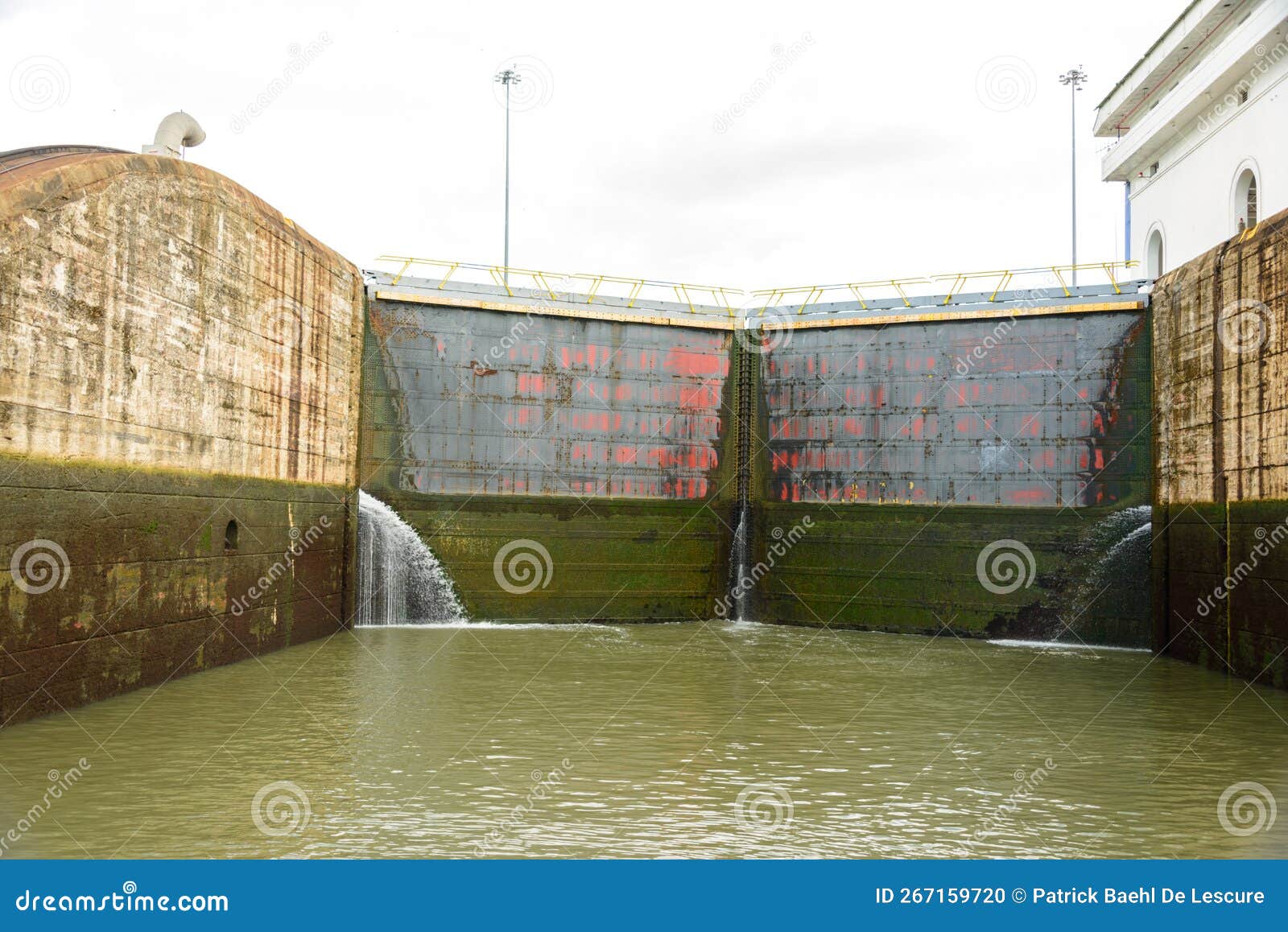 Massive Gate Inside the Miraflores Locks on the Panama Canal Stock ...