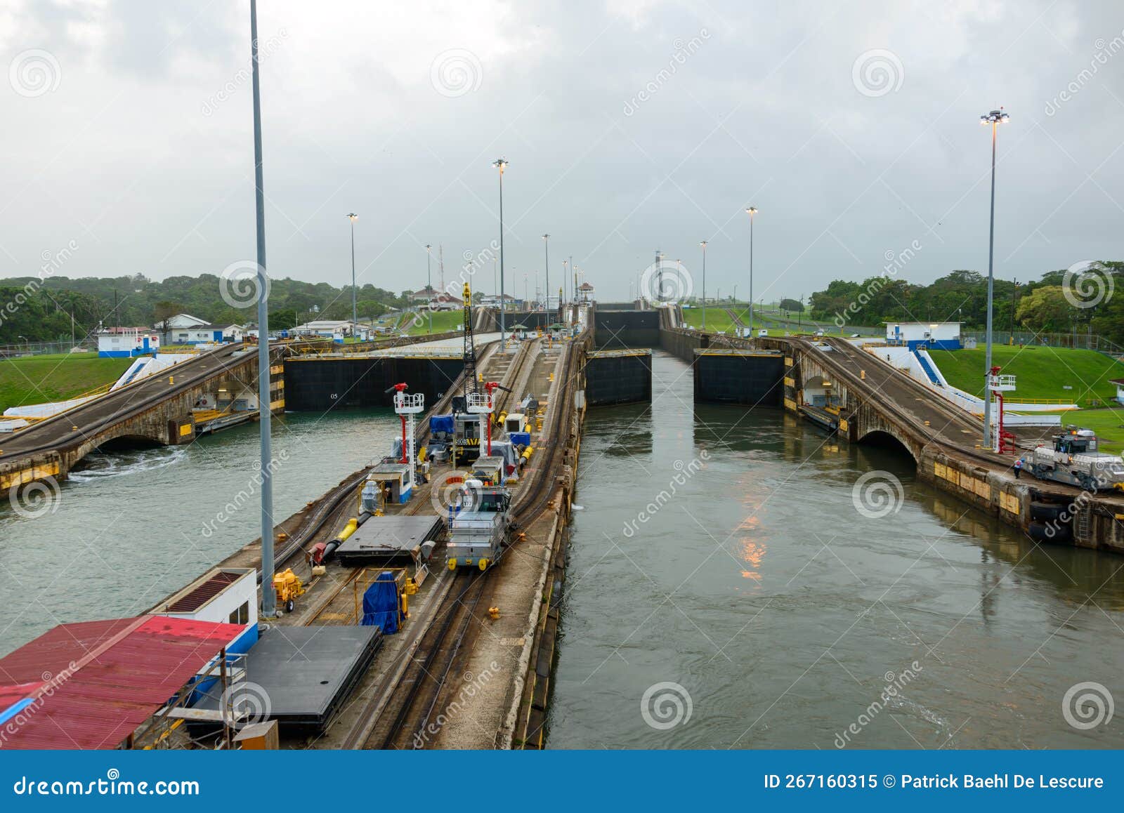 Massive Gates at the Gatun Locks on the Panama Canal Stock Image ...