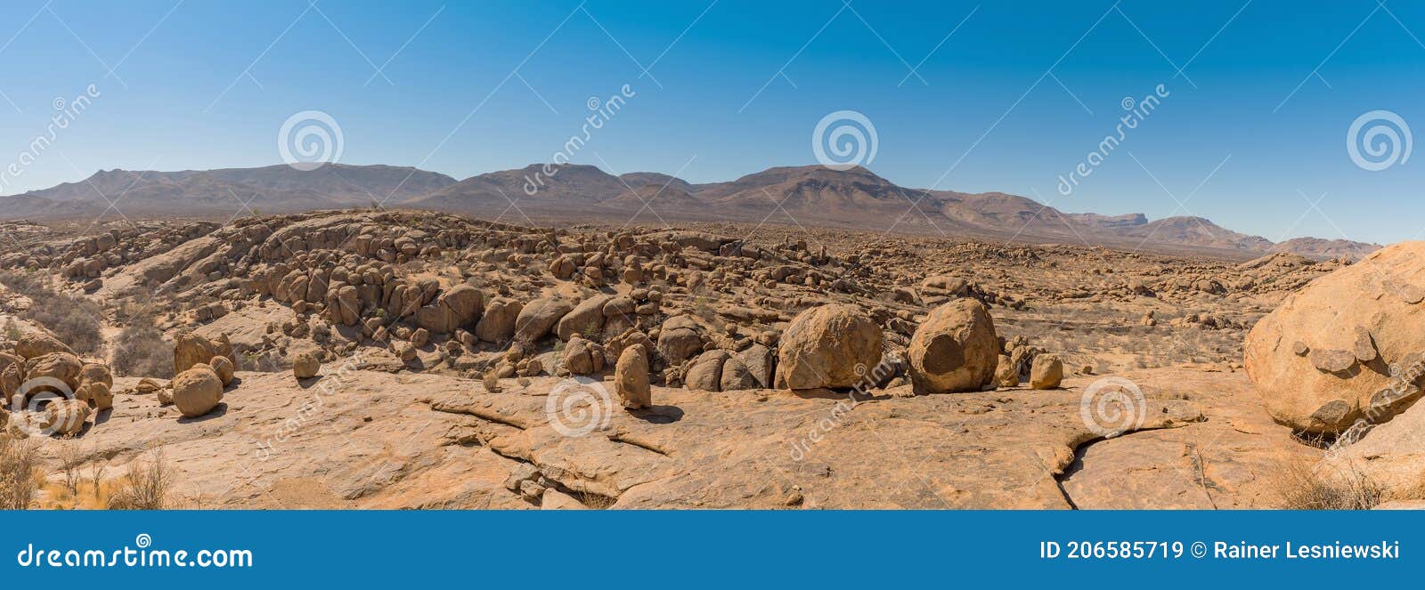 Massive Granite Rock Formation in the Erongo Mountains, Namibia Stock ...