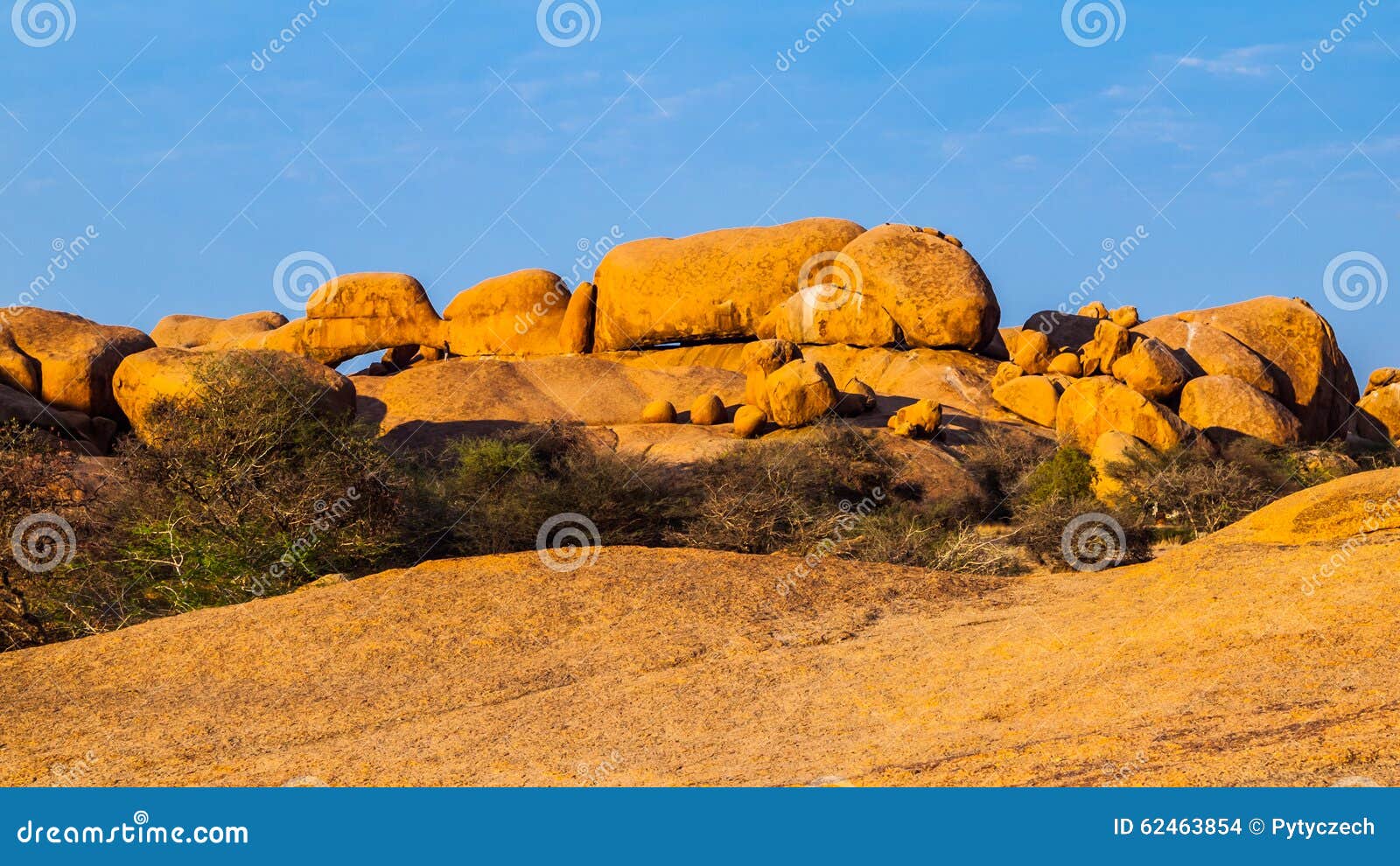 Massive Granite Rock Formations In Namibian Stock Image | CartoonDealer ...