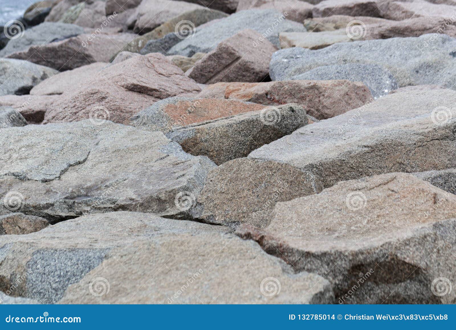 Massive Grey Granite Blocks Stock Photo - Image of heavy, object: 132785014