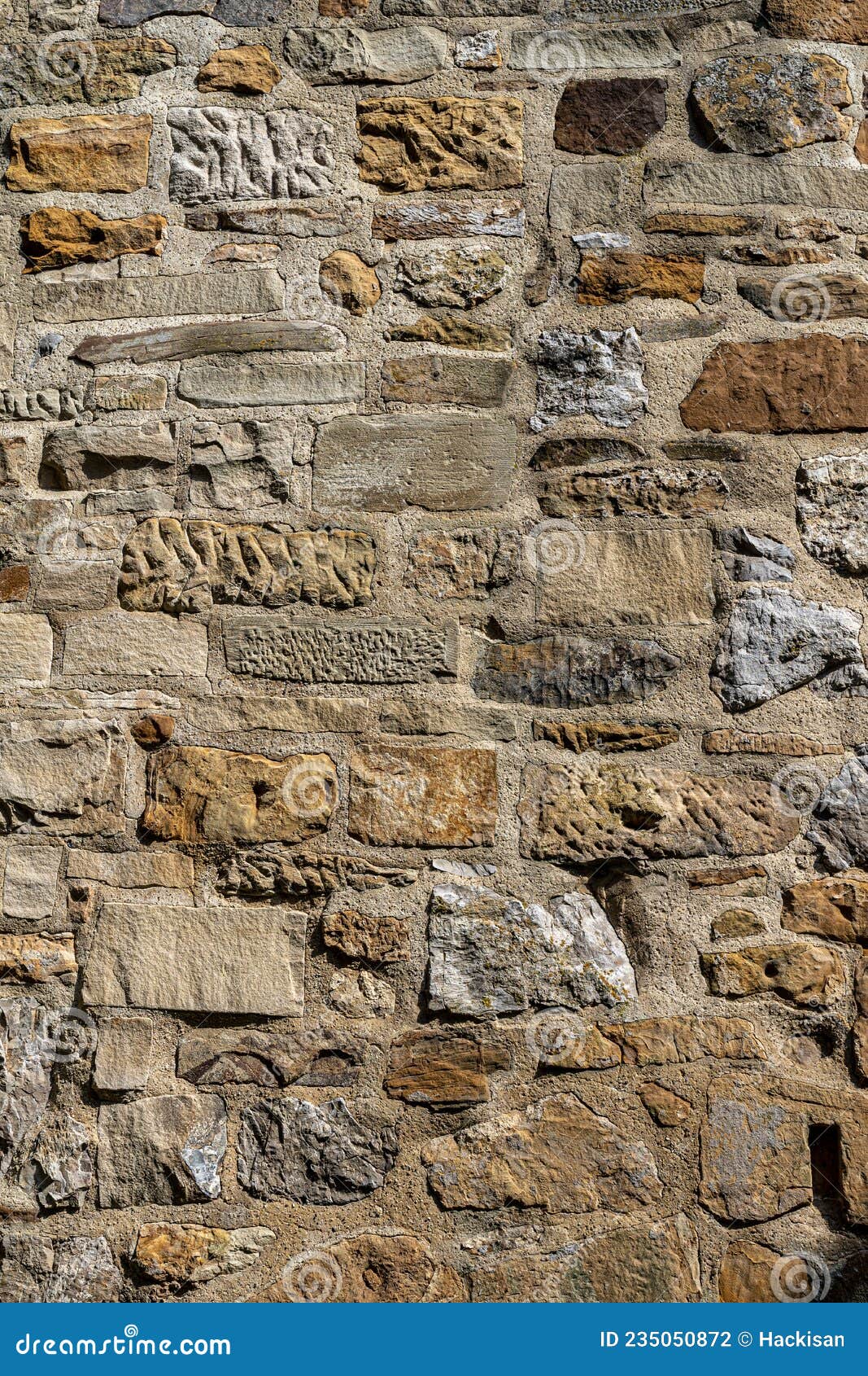Massive High Walls of an Old Medieval Castle Stock Photo - Image of ...