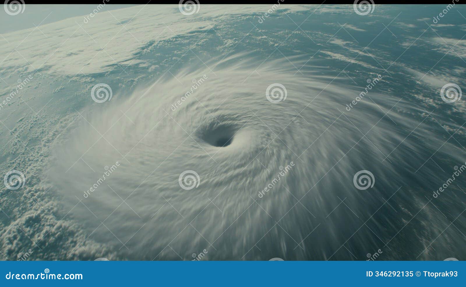 A Massive Hurricane is Forming Over the Ocean, Characterized by a ...