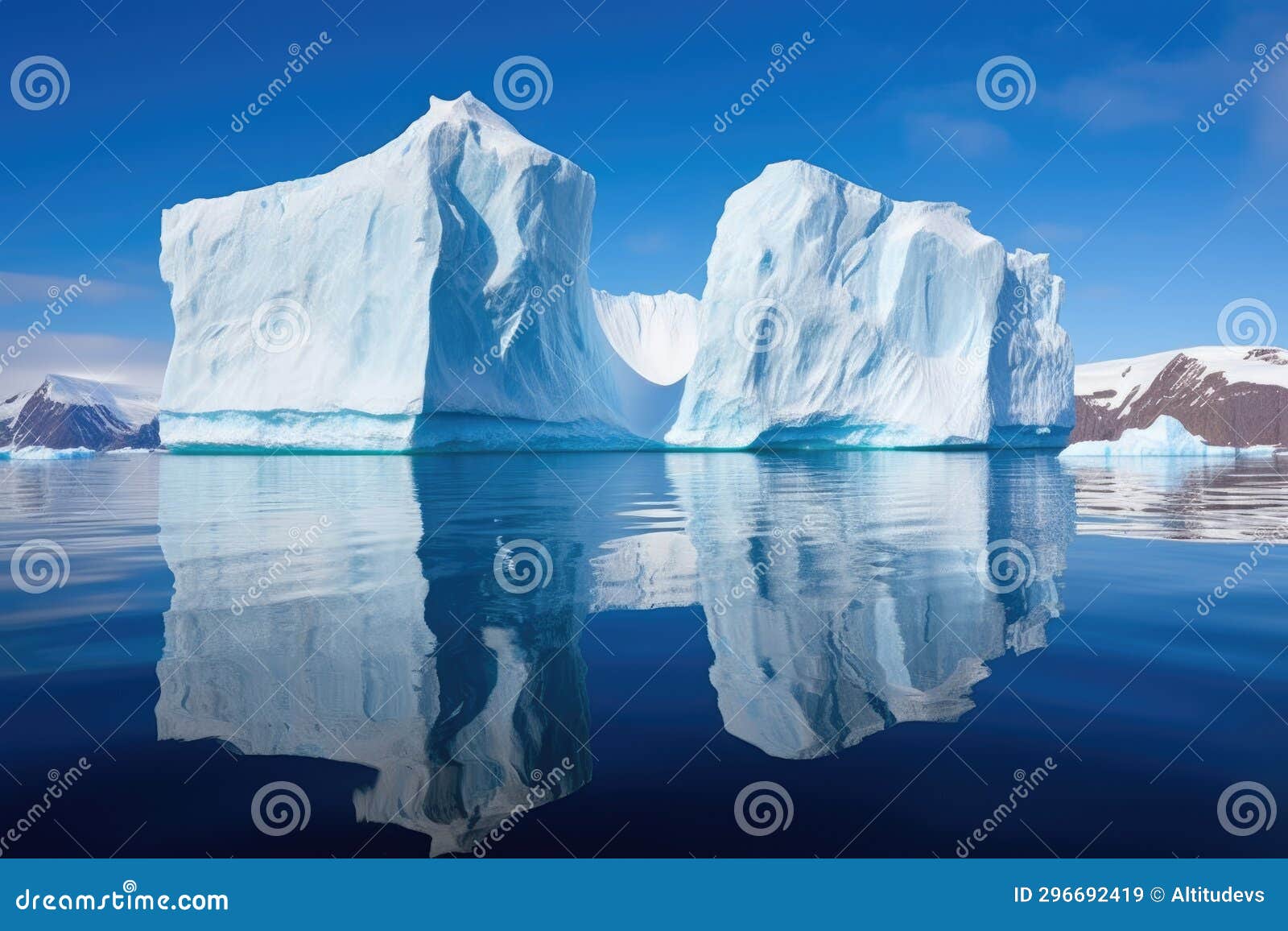 A Split Floating Island With A Lush Waterfall Connecting The Two Halves ...