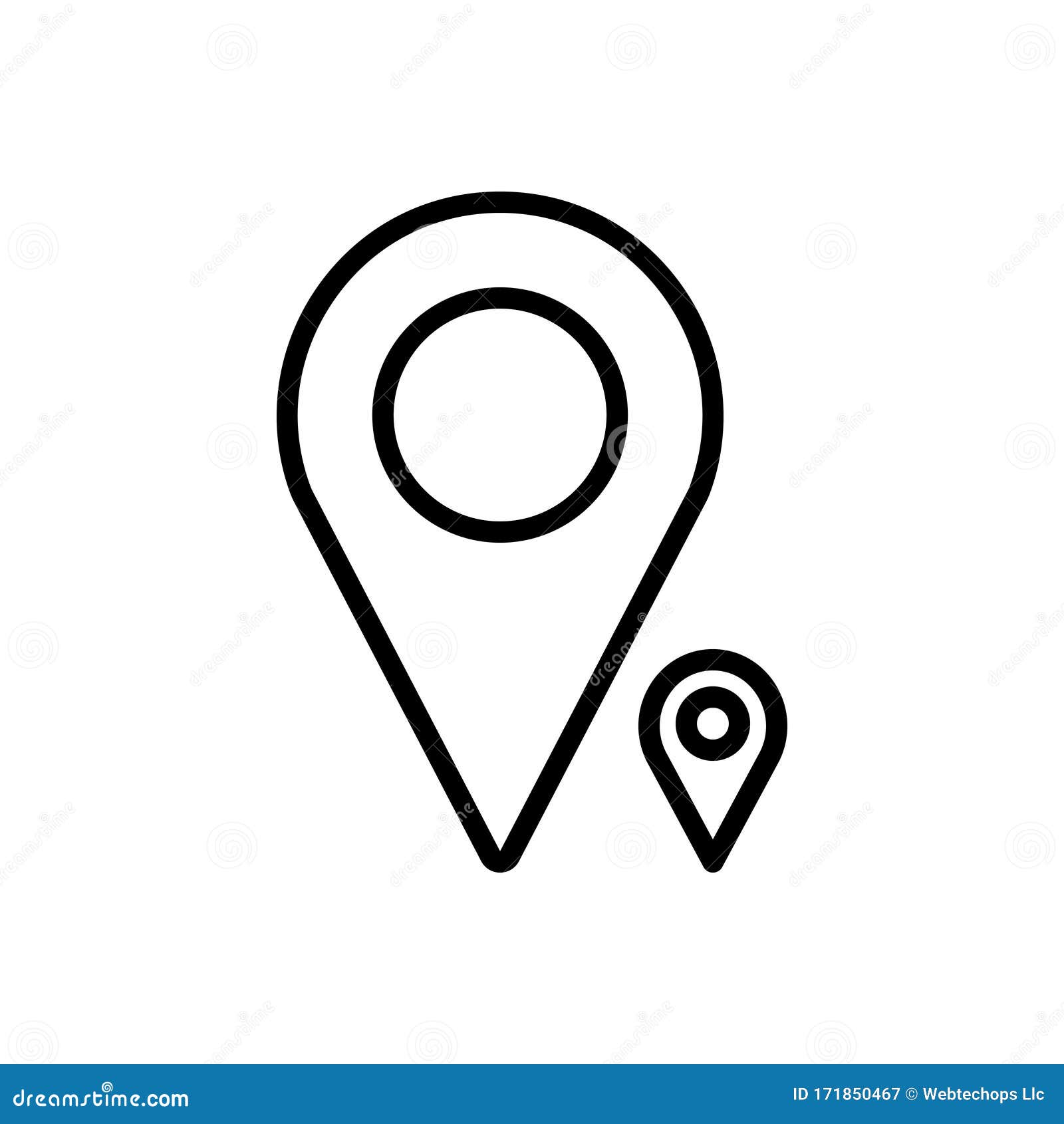 Black Line Icon for Massive, Extensive and Enormous Stock Vector ...