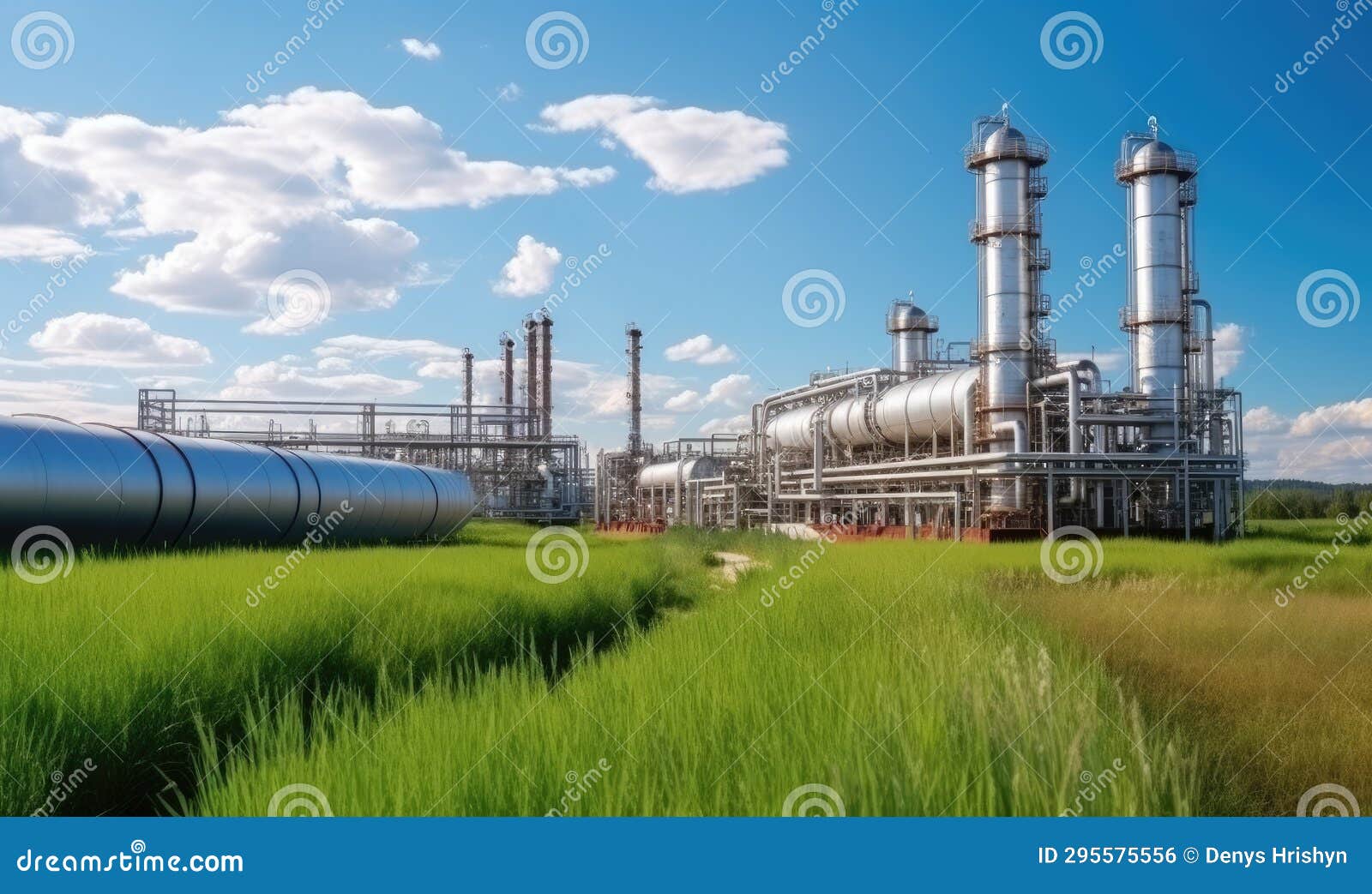 A Massive Industrial Complex with Extensive Piping and Tank Systems ...