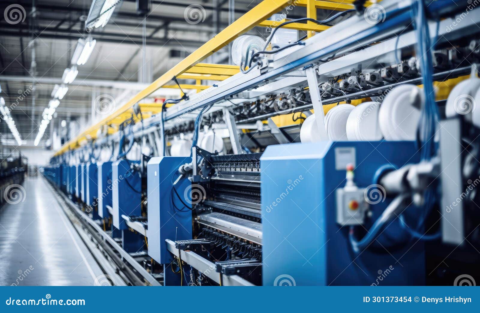 A Massive Industrial Machine Towering Inside a Warehouse Stock ...