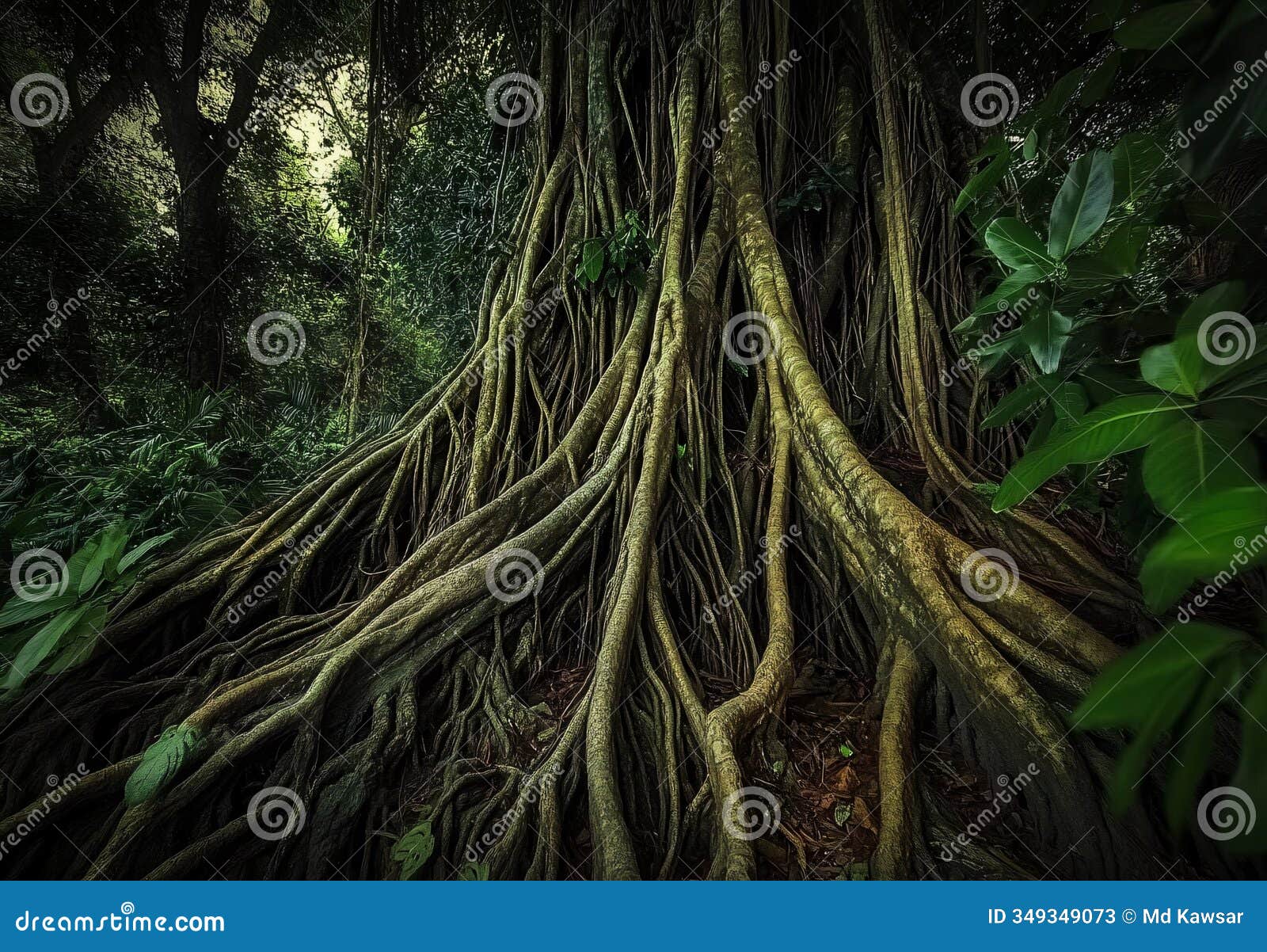 Massive Jungle Tree Roots, Nature Background High Quality Image Stock ...
