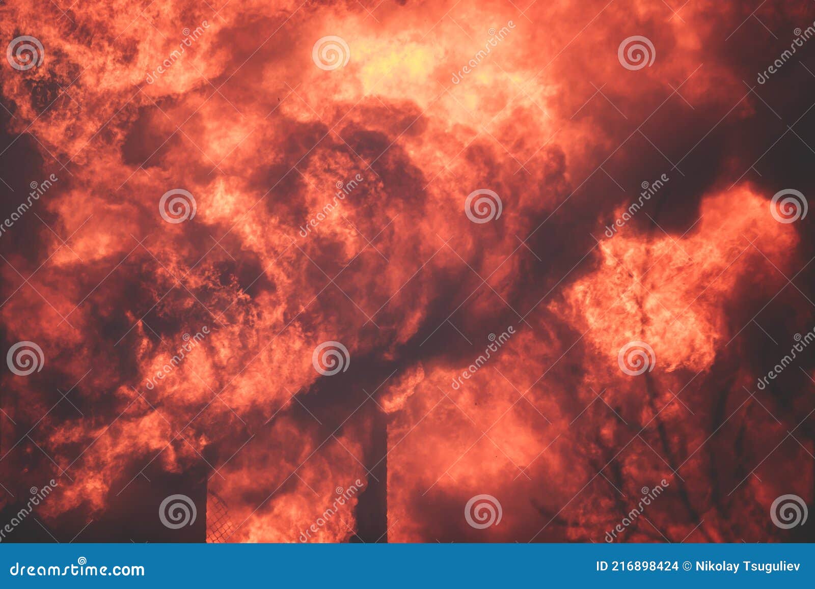 Massive Large Major Wildfire, Bush Blaze, A Forest Fire Stock Photo ...