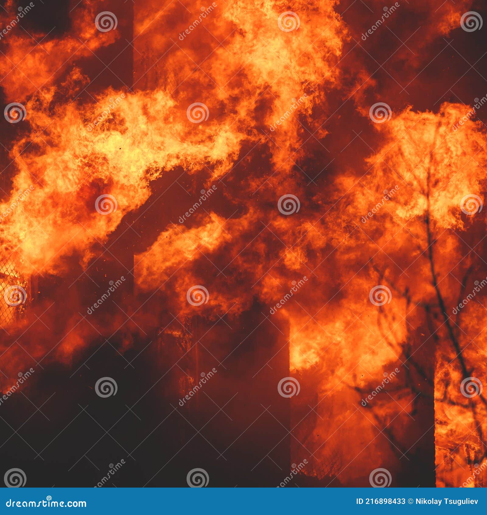 Massive Large Major Wildfire, Bush Blaze, a Forest Fire Stock Image ...