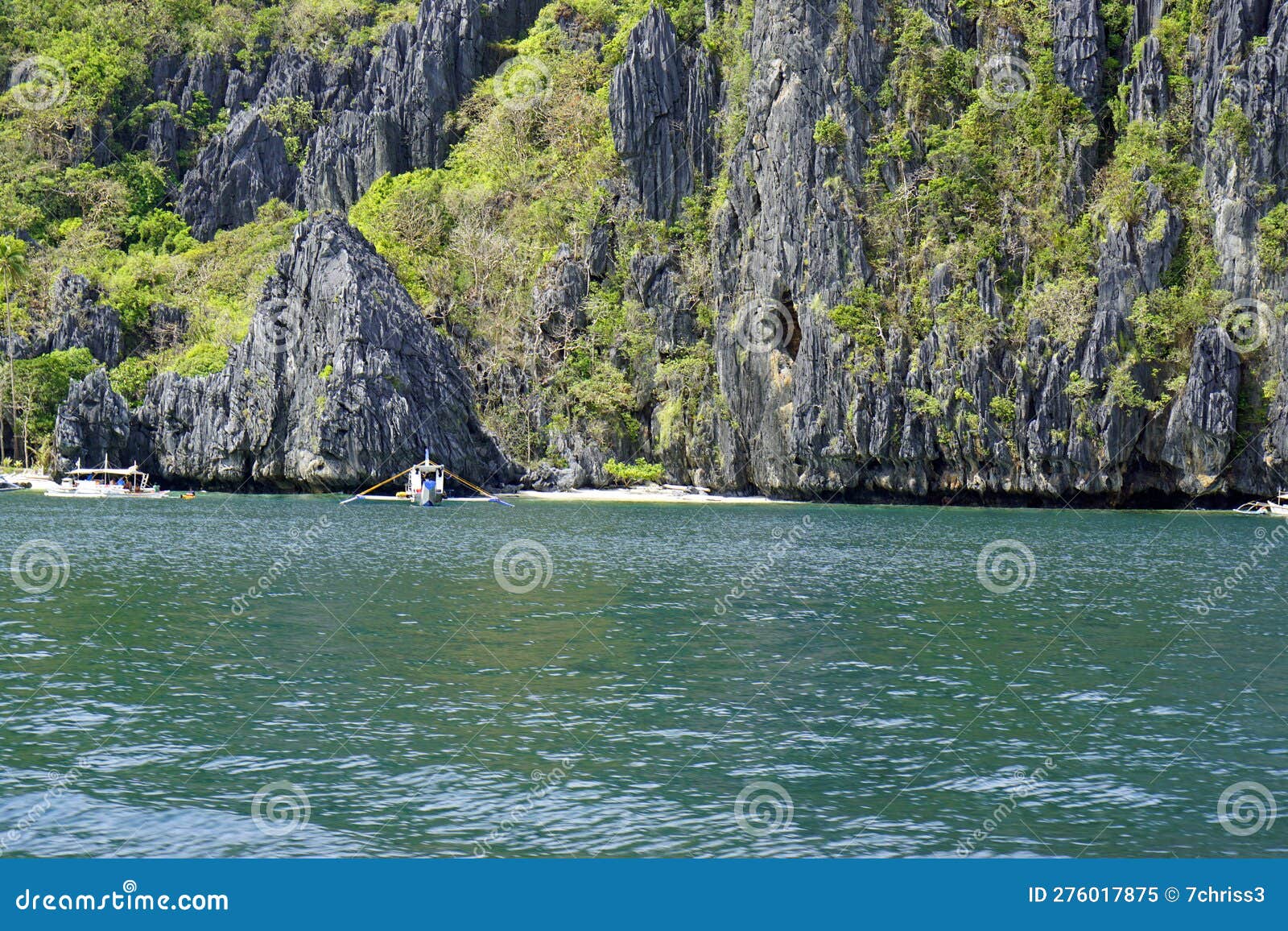 Massive Limestone Rocks at the El Nido Archipelago Stock Image - Image ...