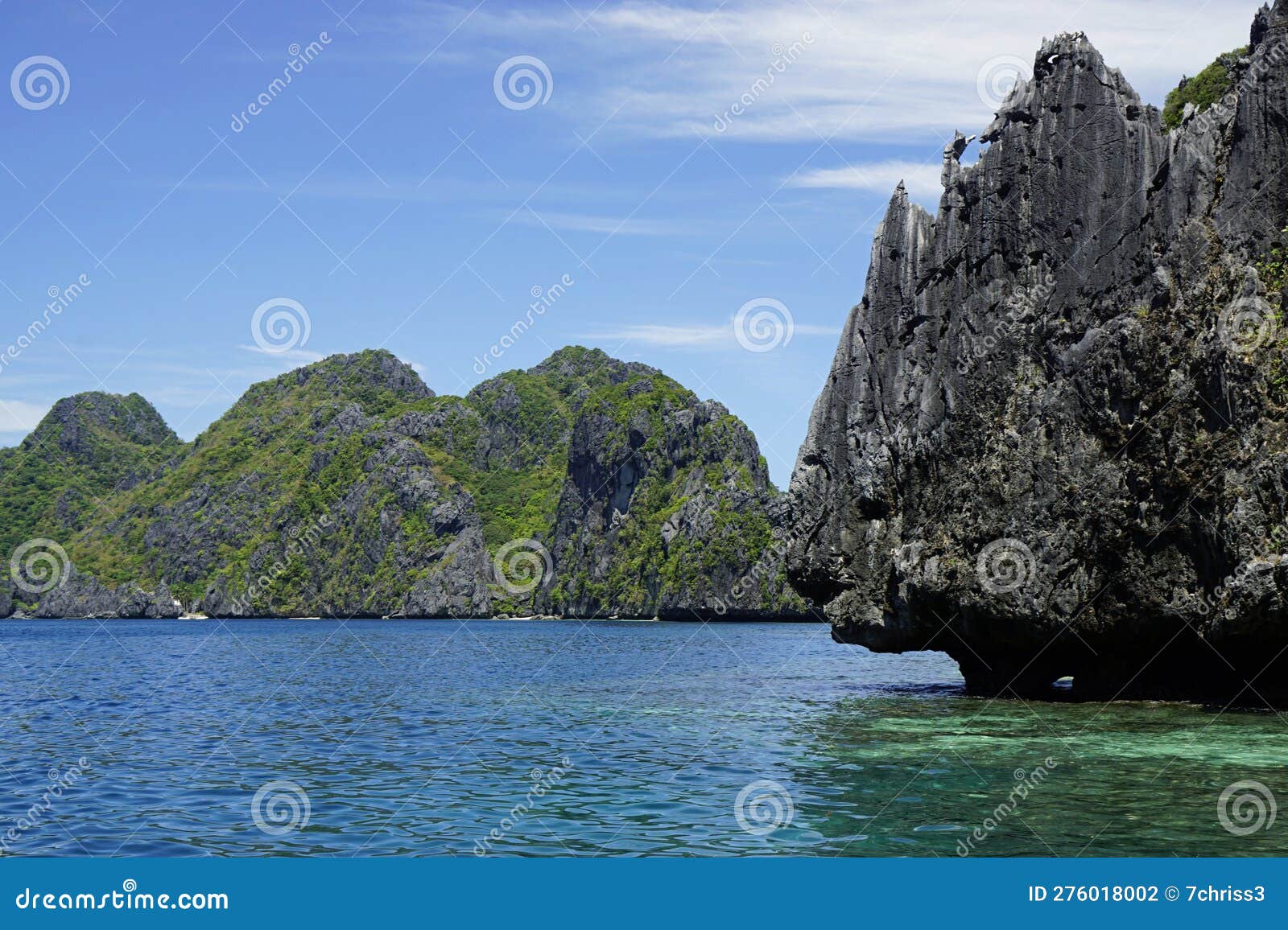 Massive Limestone Rocks at the El Nido Archipelago Stock Photo - Image ...