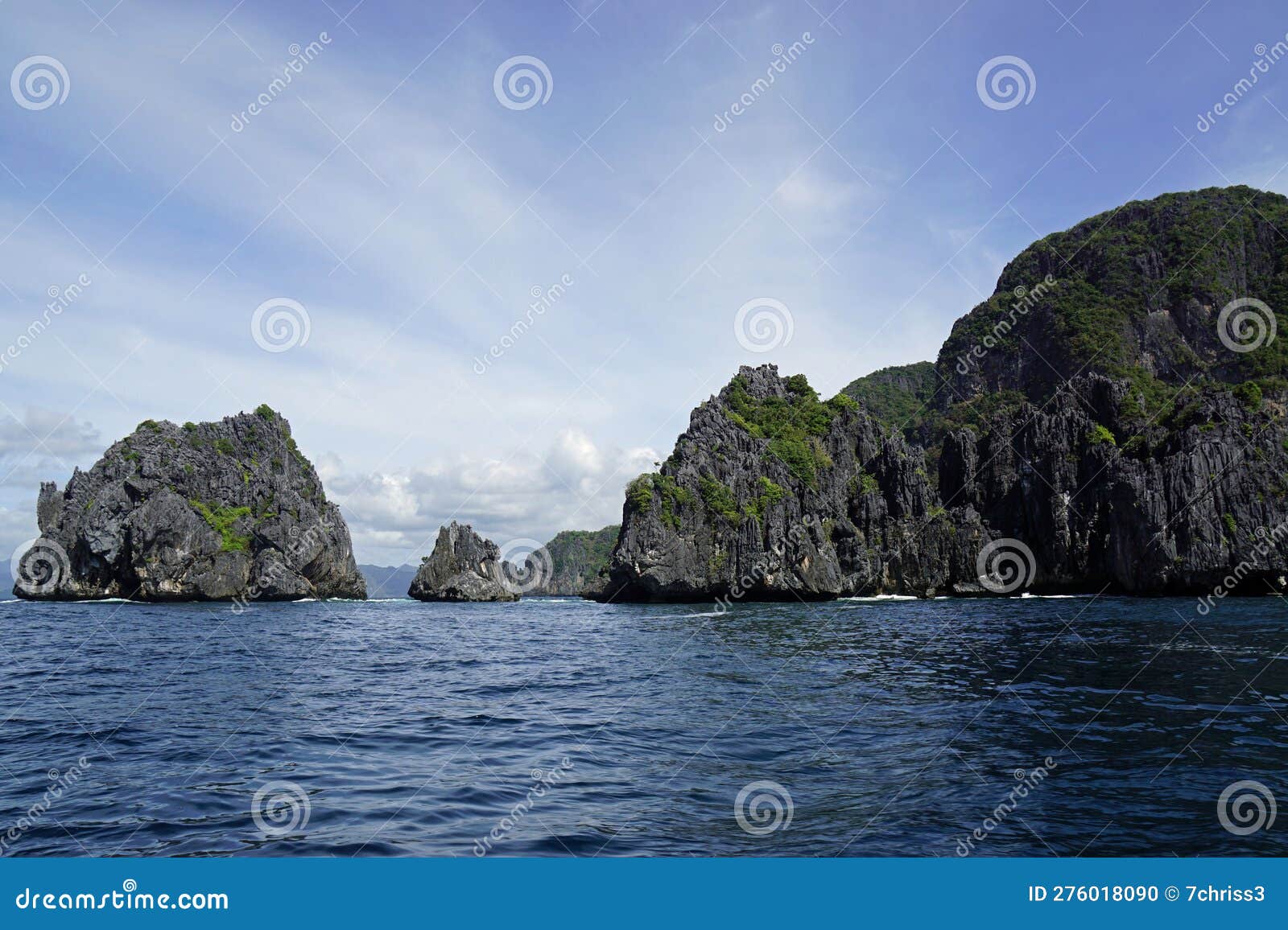 Massive Limestone Rocks at the El Nido Archipelago Stock Photo - Image ...