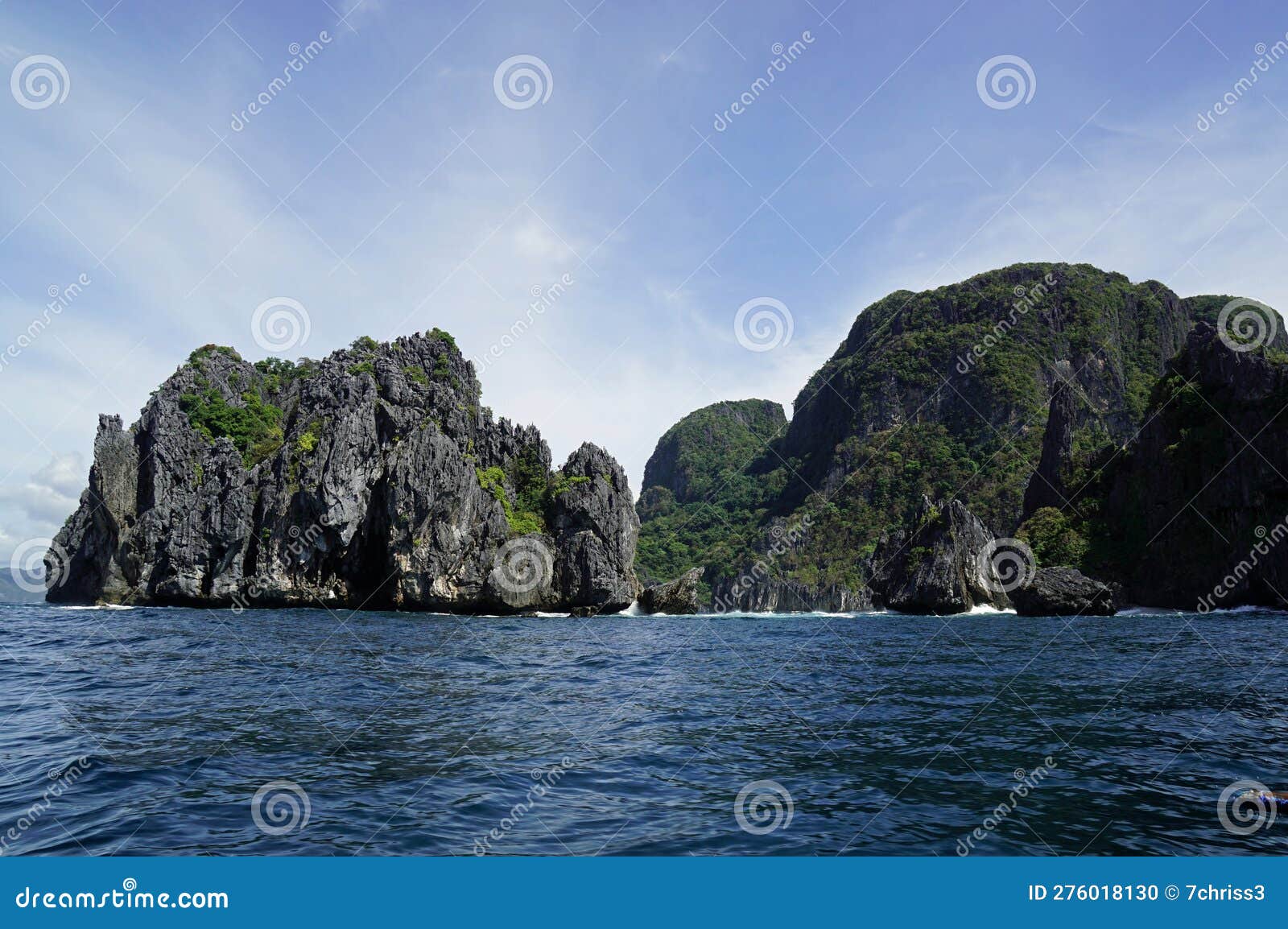Massive Limestone Rocks at the El Nido Archipelago Stock Photo - Image ...