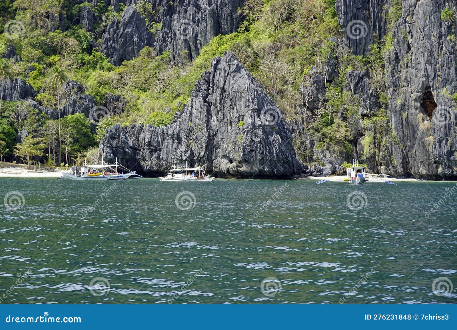 Massive Limestone Rocks at the El Nido Archipelago Stock Photo - Image ...