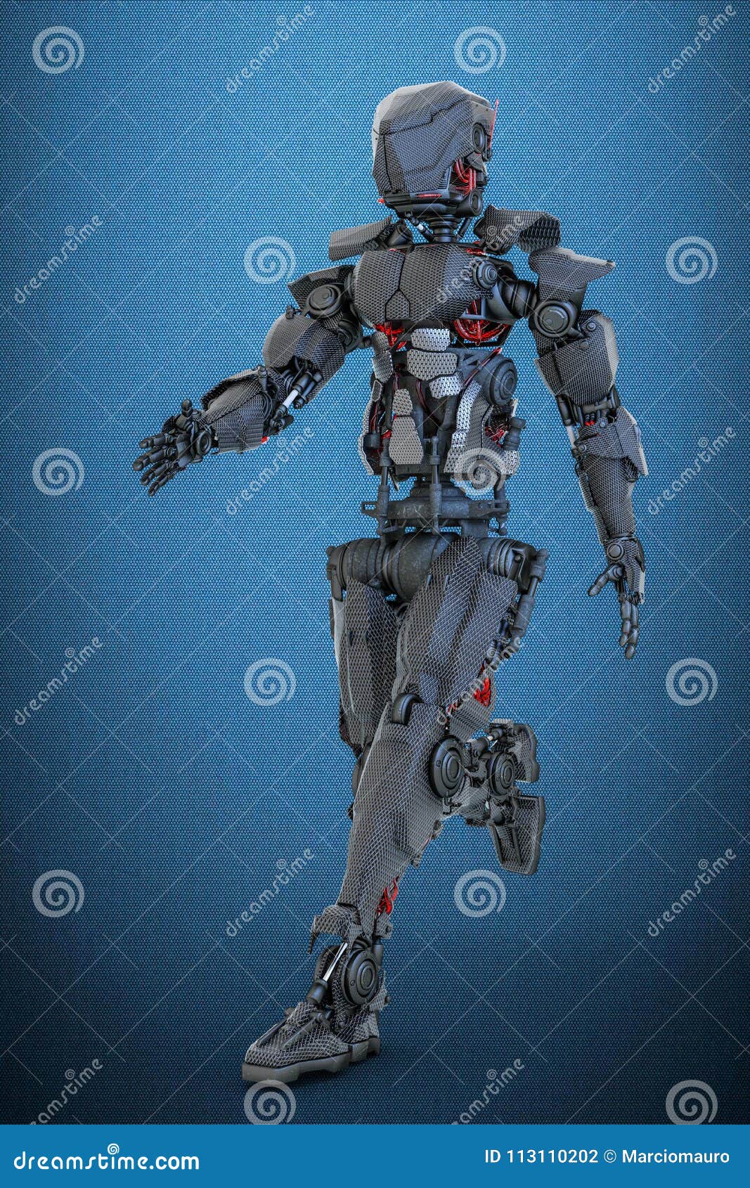 Massive Machine Future Robot Stock Illustration - Illustration of steam ...