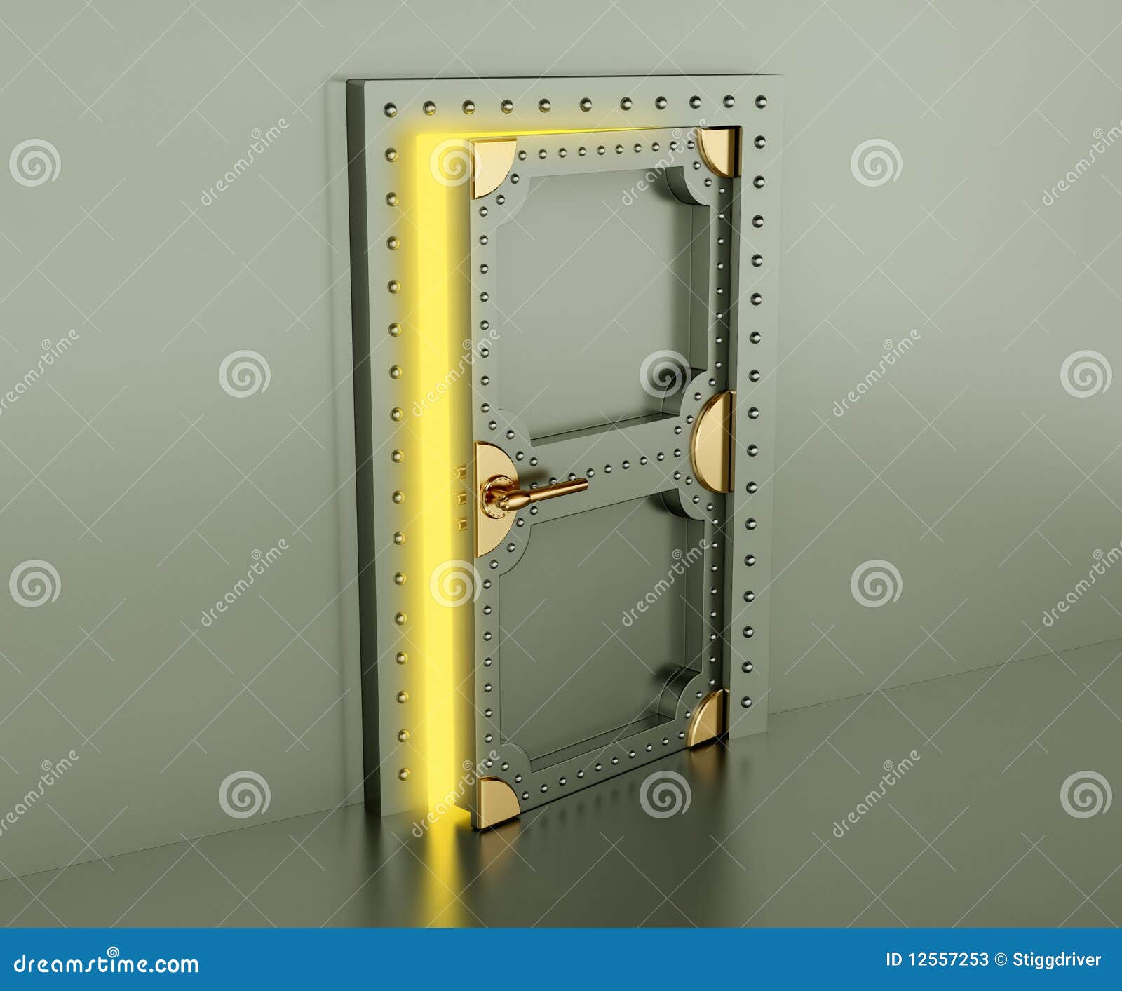 Massive metal door stock illustration. Illustration of industrial ...