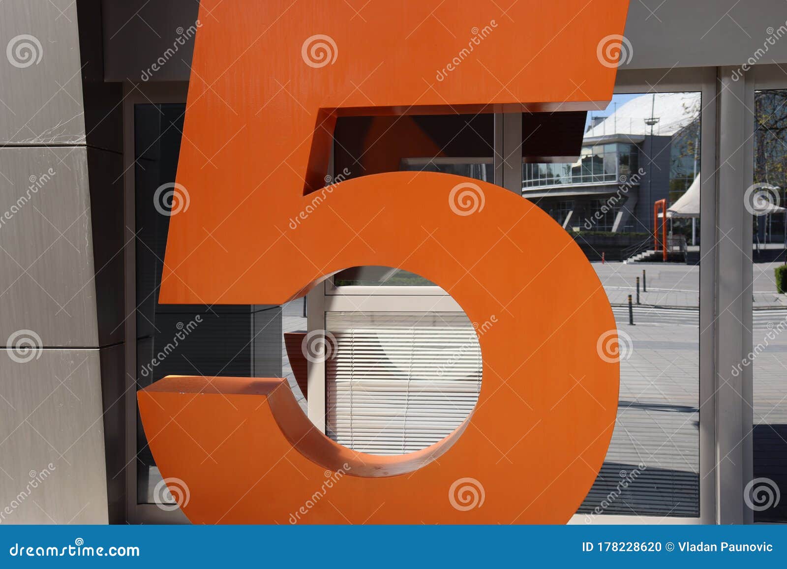 Massive metal number five stock photo. Image of outdoors - 178228620