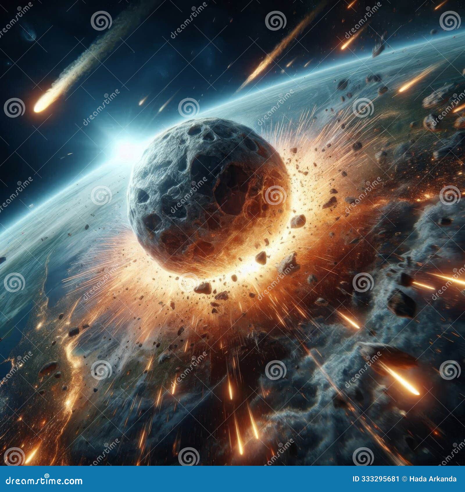 Massive Meteor Approaching Earth, Seconds before Impact during ...