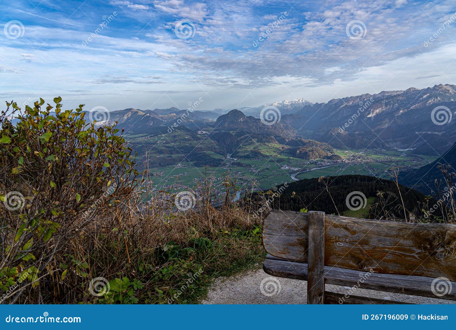 Massive Mountain Chain, Forest and Meadows of the German Alps Stock ...