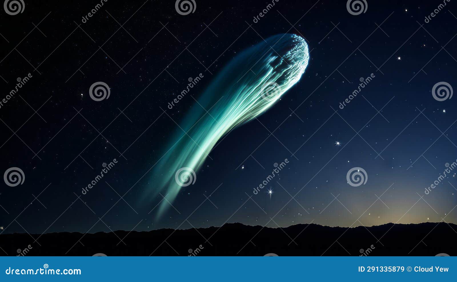 Massive Object Soaring through the Air Stock Illustration ...