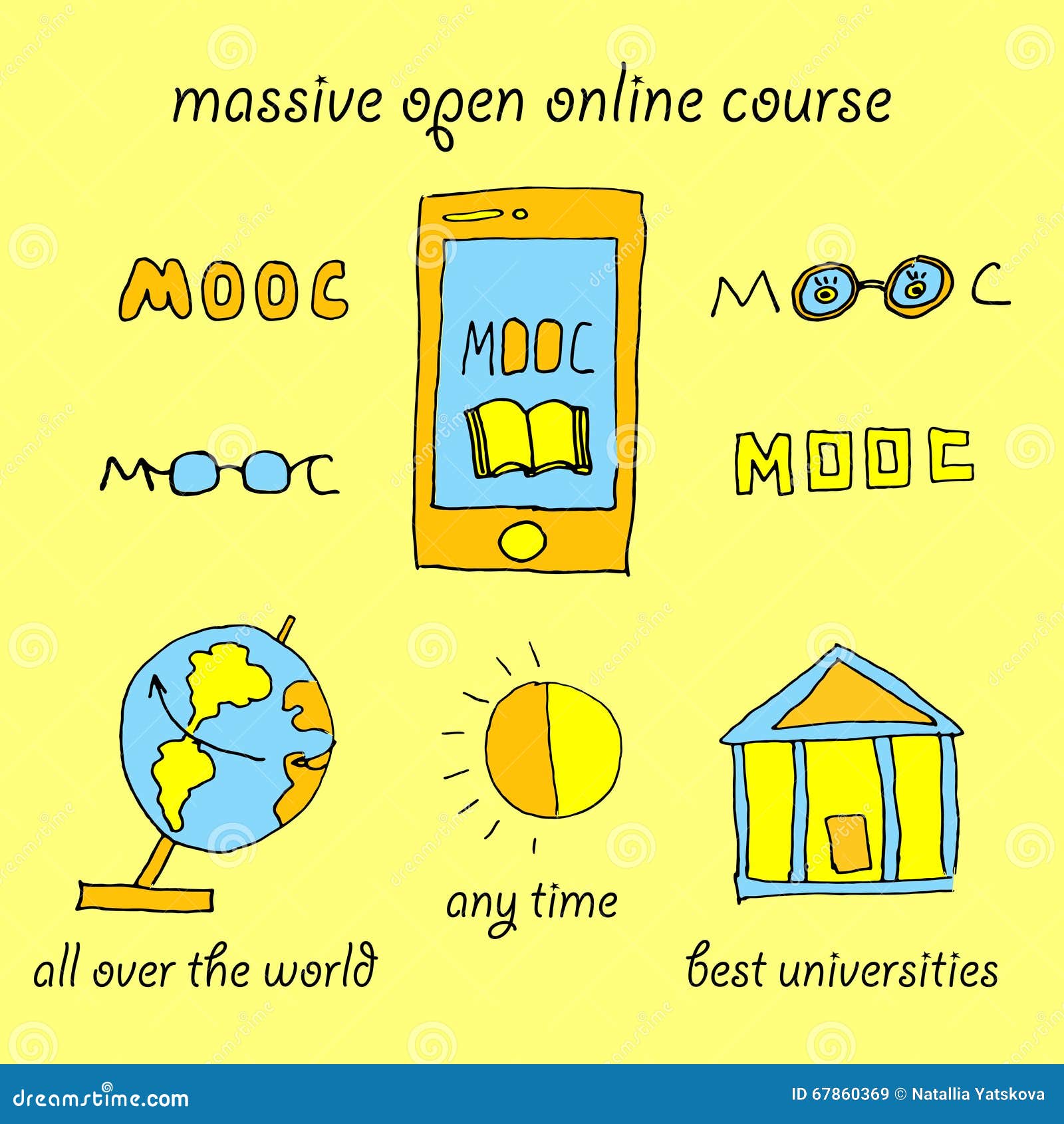 Massive open online course stock vector. Illustration of icon - 67860369