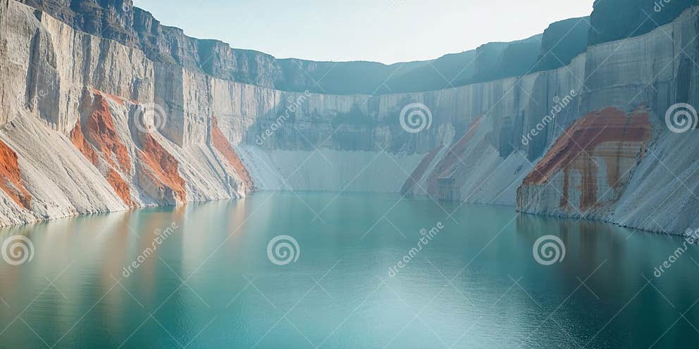 Massive Open Pit Mine Transformed into Deep Water Reservoir Surrounded ...