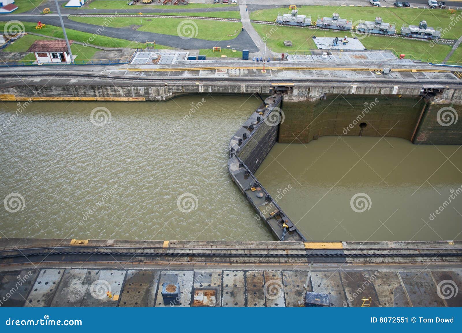 Massive Panama Canal lock stock image. Image of steel - 8072551