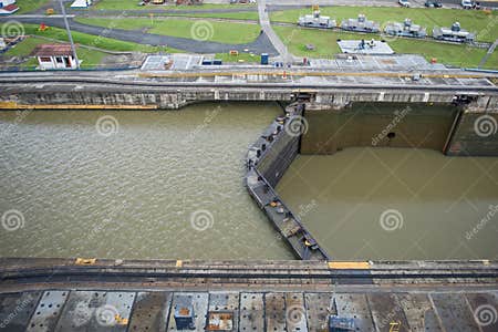 Massive Panama Canal lock stock image. Image of massive - 8072551