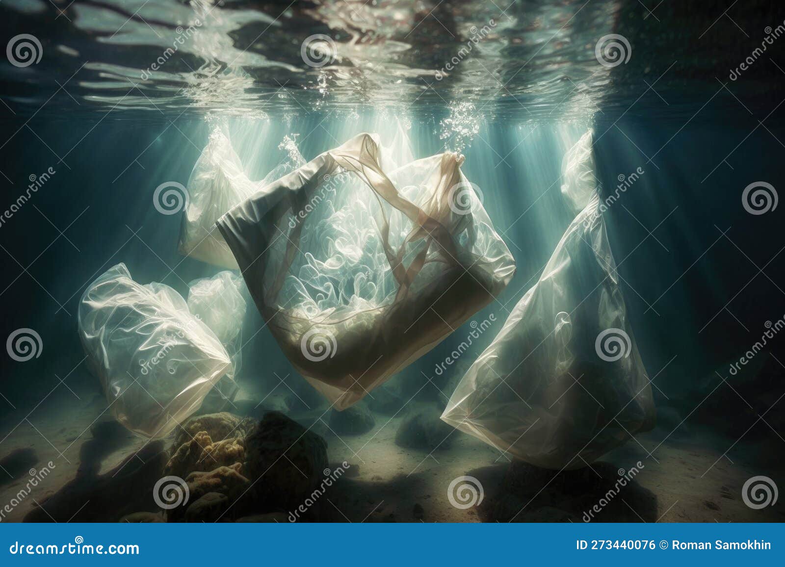 Massive Plastic Pollution of the Sea Bottom. Bags and Other Plastic ...