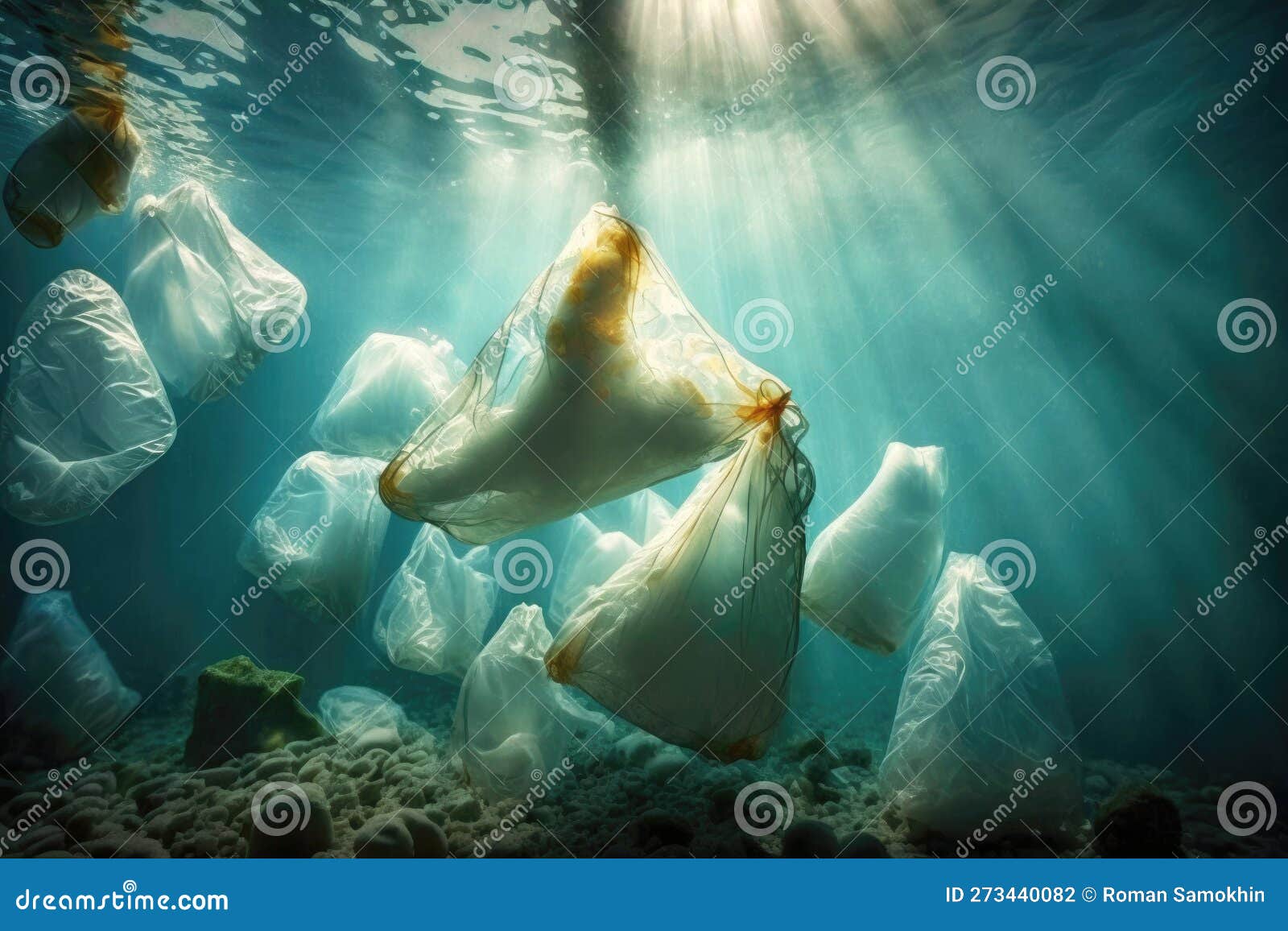 Massive Plastic Pollution of the Sea Bottom. Bags and Other Plastic ...