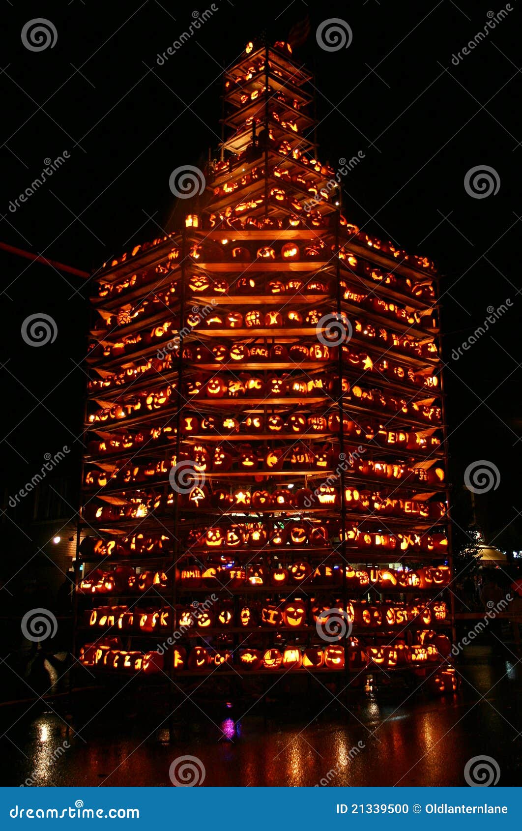 Massive Pumpkin Tower stock photo. Image of attraction - 21339500