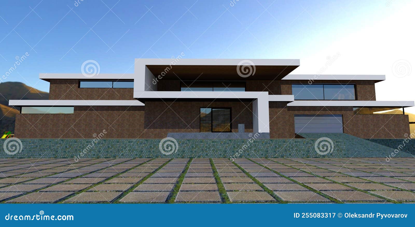 Rectangular Concrete Slab Isolated On White Background Stock Image ...