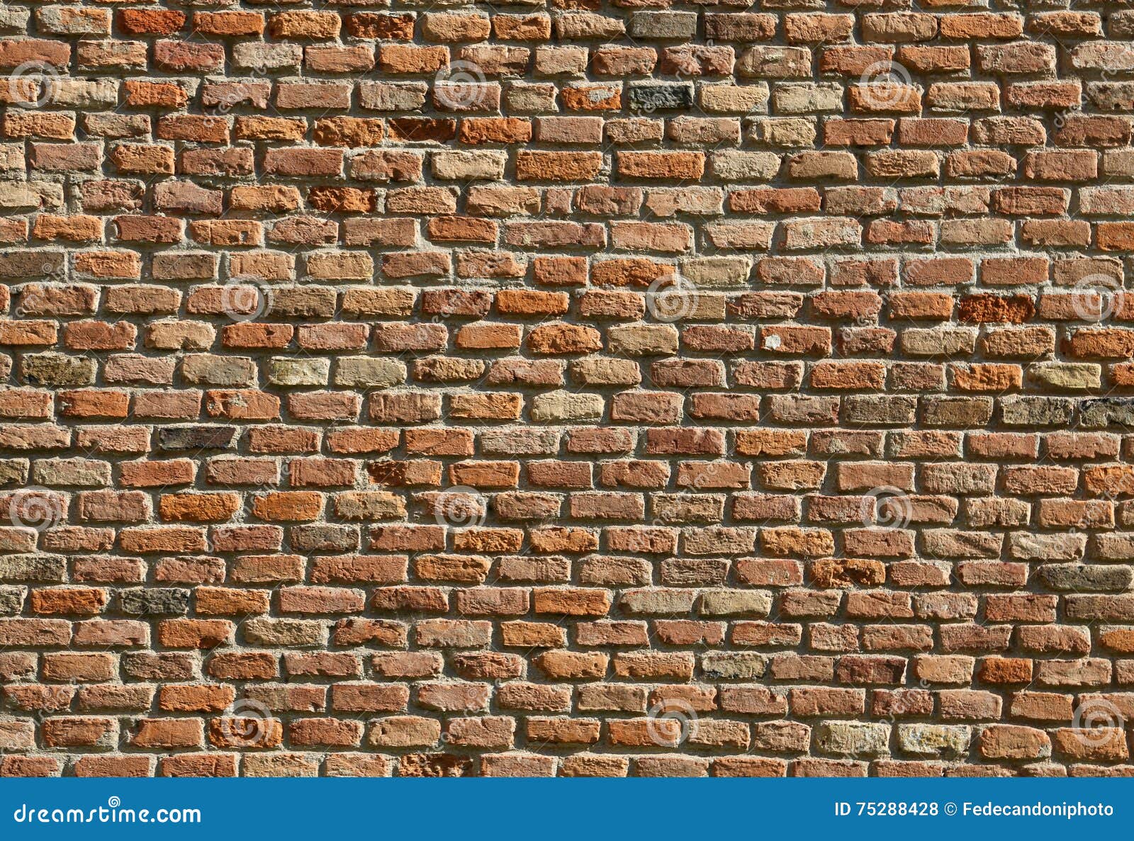Massive Red Brick Wall of the Medieval Castle Stock Photo - Image of ...