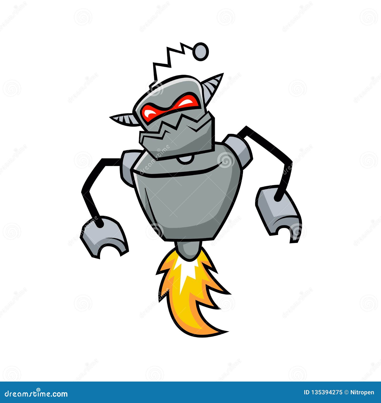 Massive Robot Cyborg .bad Robot Stock Vector - Illustration of future ...