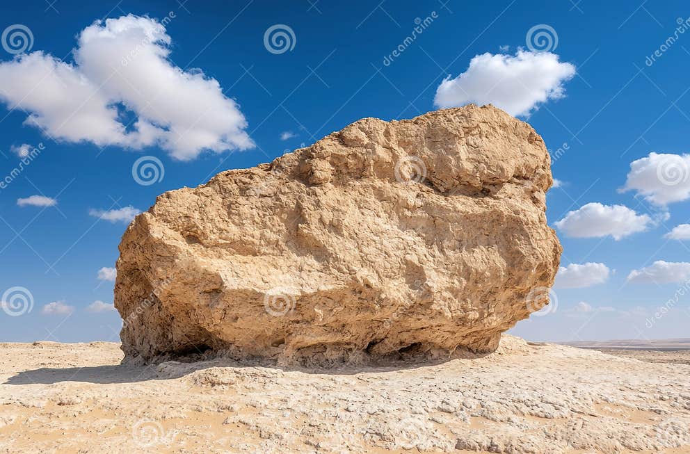 Massive Rock Formation in the Desert Stock Illustration - Illustration ...