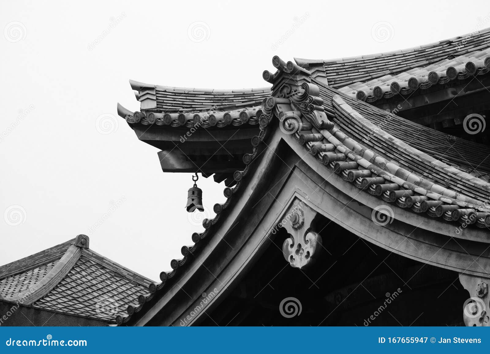 Massive Roof of a Building with Japanese Architecture Stock Image ...